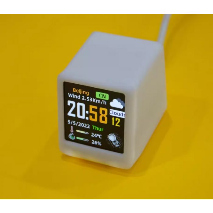 Animated Creative Weather Digital Code Clock-GEEKWILLS