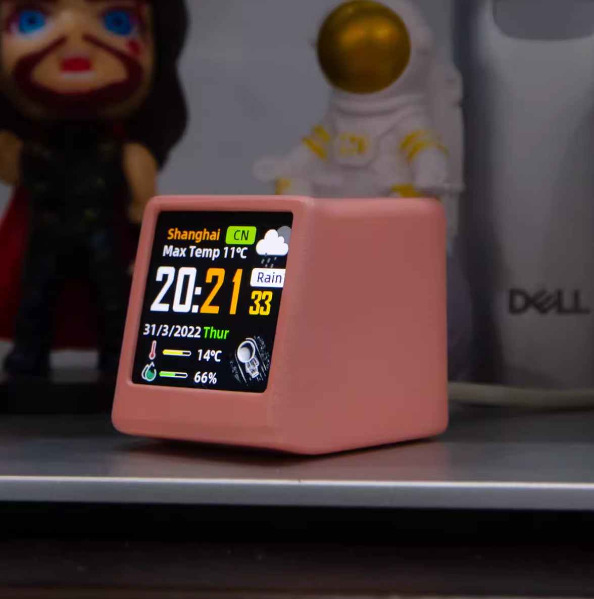 Animated Creative Weather Digital Code Clock-GEEKWILLS